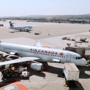 Air Canada plane on runway - Travel Off Path