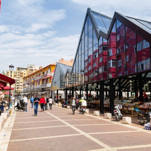 Modern Pedestrianised Street In Tirana, Capital City Of Albania ...