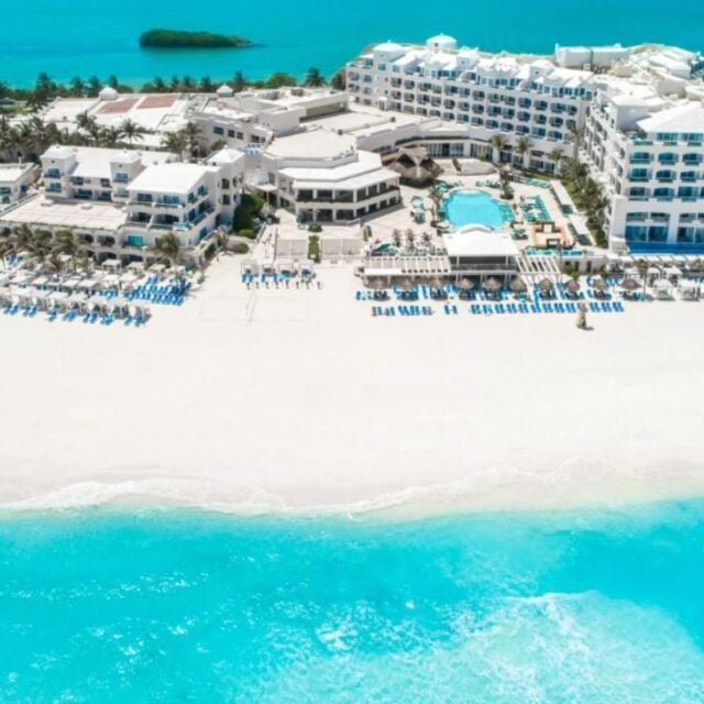 Wyndham Alltra Cancun All Inclusive Resort aerial view - Travel Off Path
