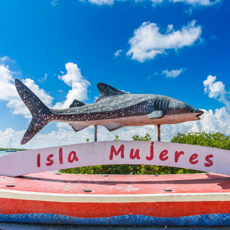 Isla Mujeres welcome shark - Travel Off Path