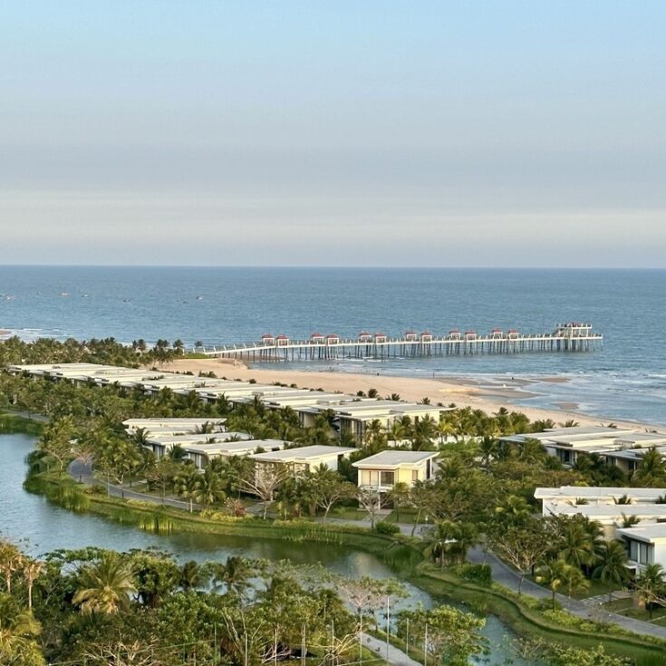 Aerial View Of The Hamptons Pier, The Largest Pier In Southeast Asia ...
