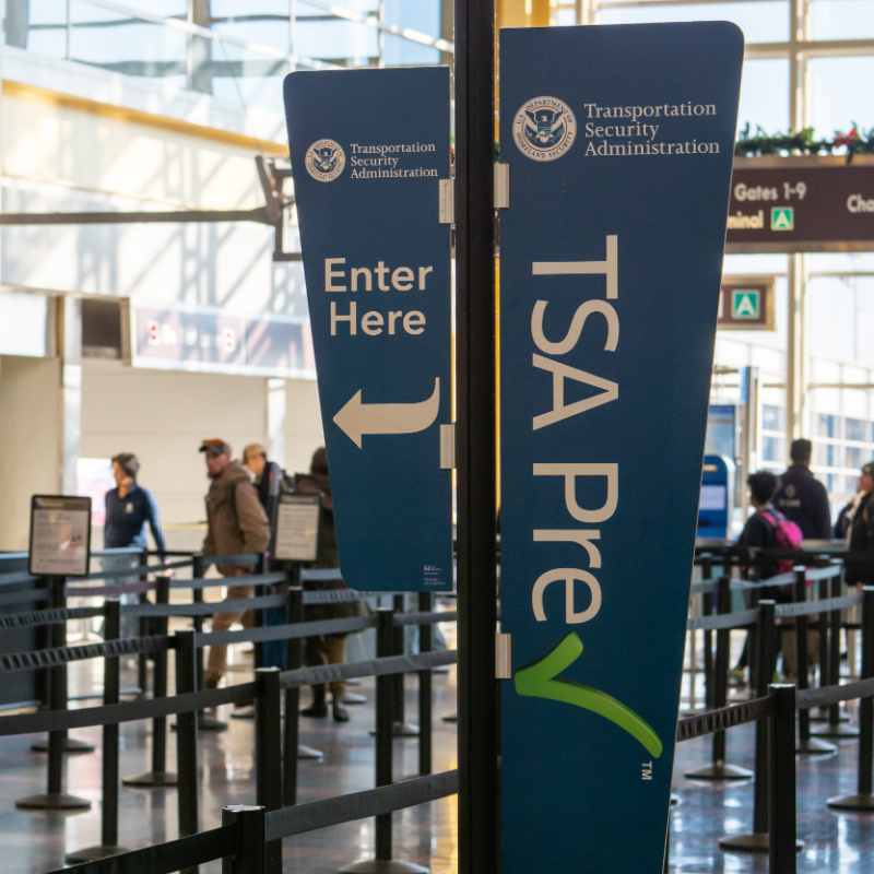 TSA sign at airport - Travel Off Path