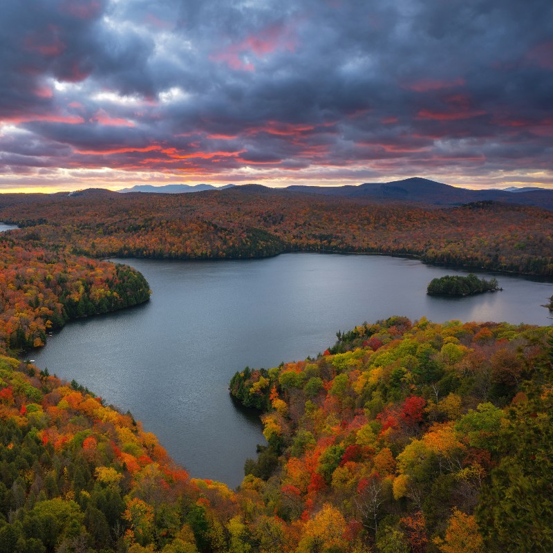 A View of the Fall Foliage at Nichols Pond, Vermont - Travel Off Path