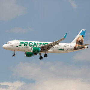 Frontier Airlines Airbus A320 with the Grizwald the bear livery ...