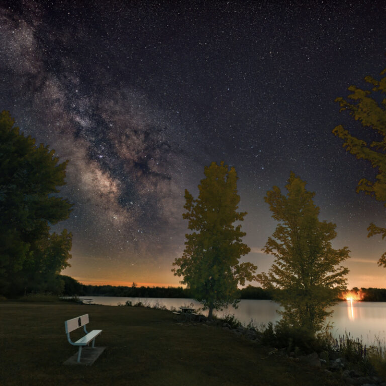 The milky way over a lake in Michigan - Travel Off Path