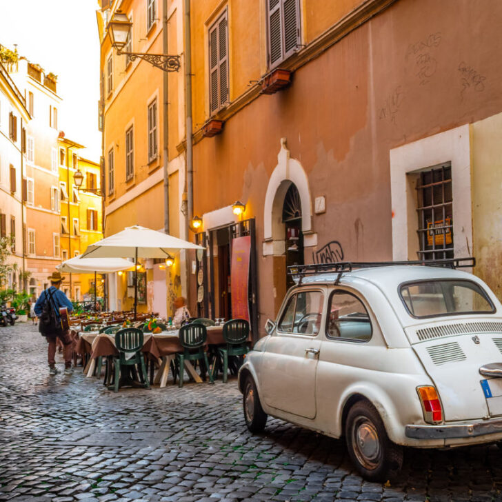 cute cobbled street in Trastevere in Rome Italy - Travel Off Path