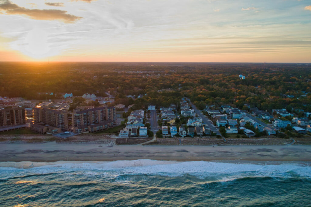 Sun setting over Bethany Beach, Delaware - Travel Off Path